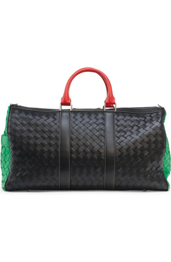 Bottega Veneta Classic Intrecciato Colorblock Duffle Bag